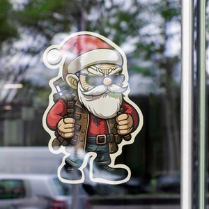 Cool Santa Claus, Christmas Sticker, in Vector for Illustrations - Etsy