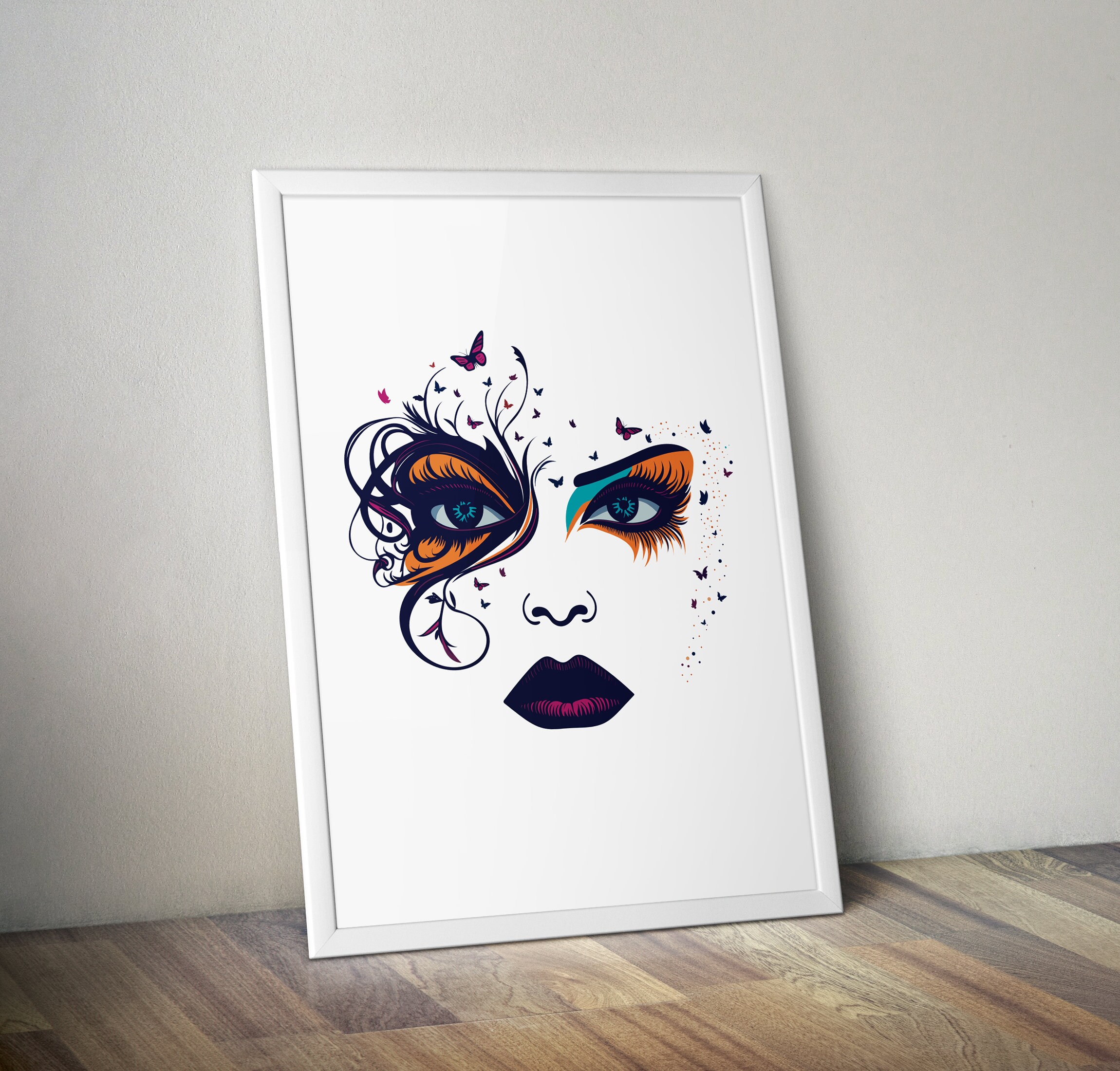 Beautiful Illustration of Girl Face Svg, Lady Svg, Woman Svg, Digital ...