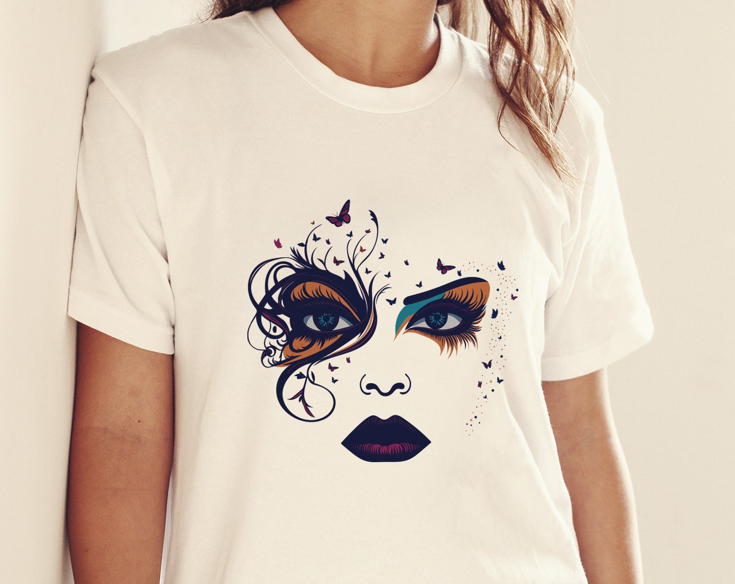 Beautiful Illustration of Girl Face Svg, Lady Svg, Woman Svg, Digital ...