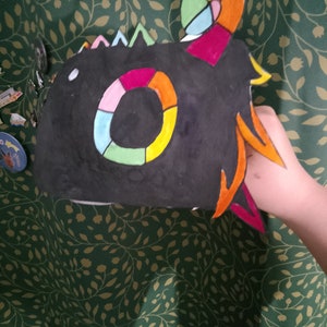 Black and White Rainbow Dragon Puppet - Etsy