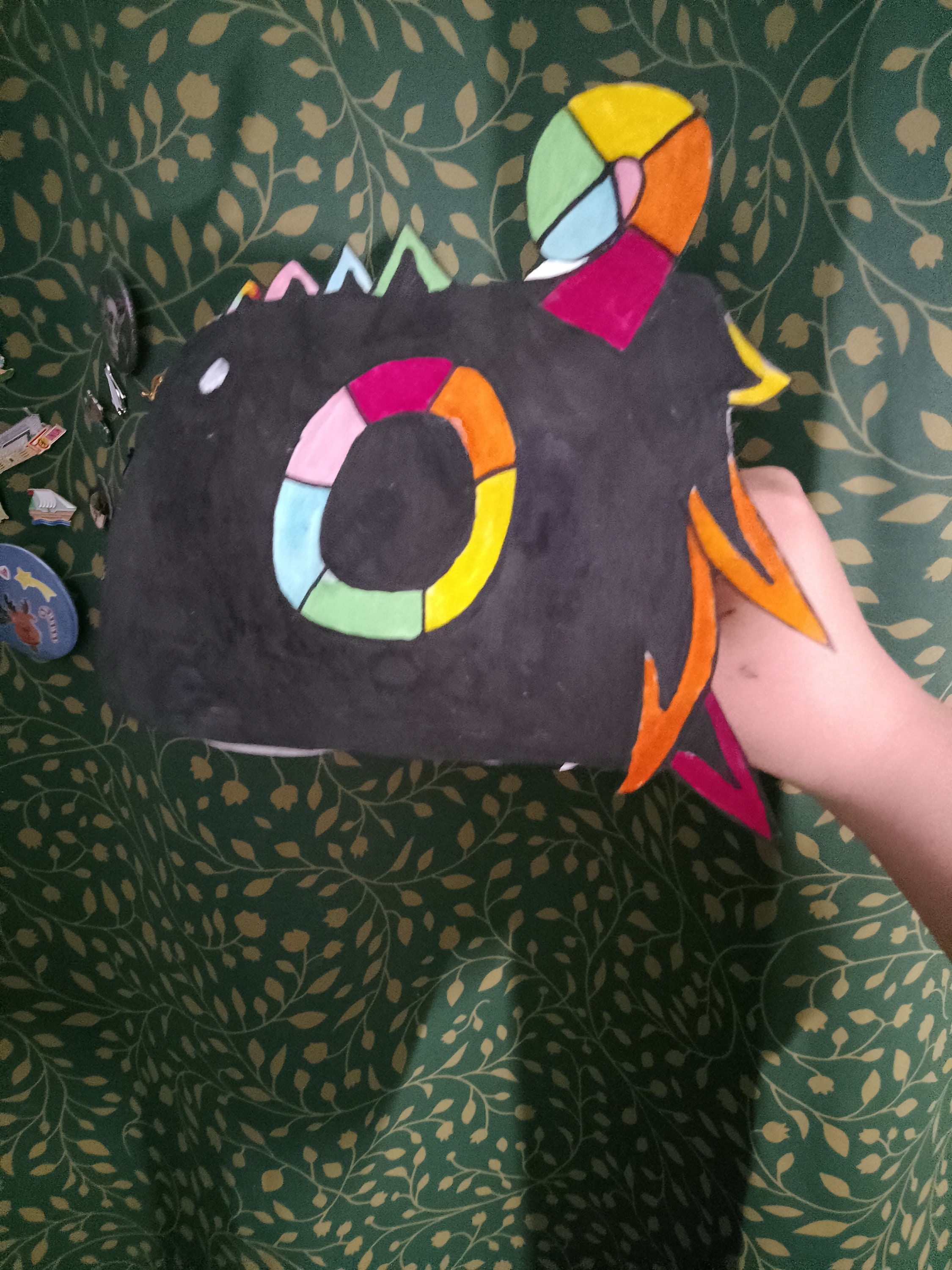 Black and White Rainbow Dragon Puppet - Etsy