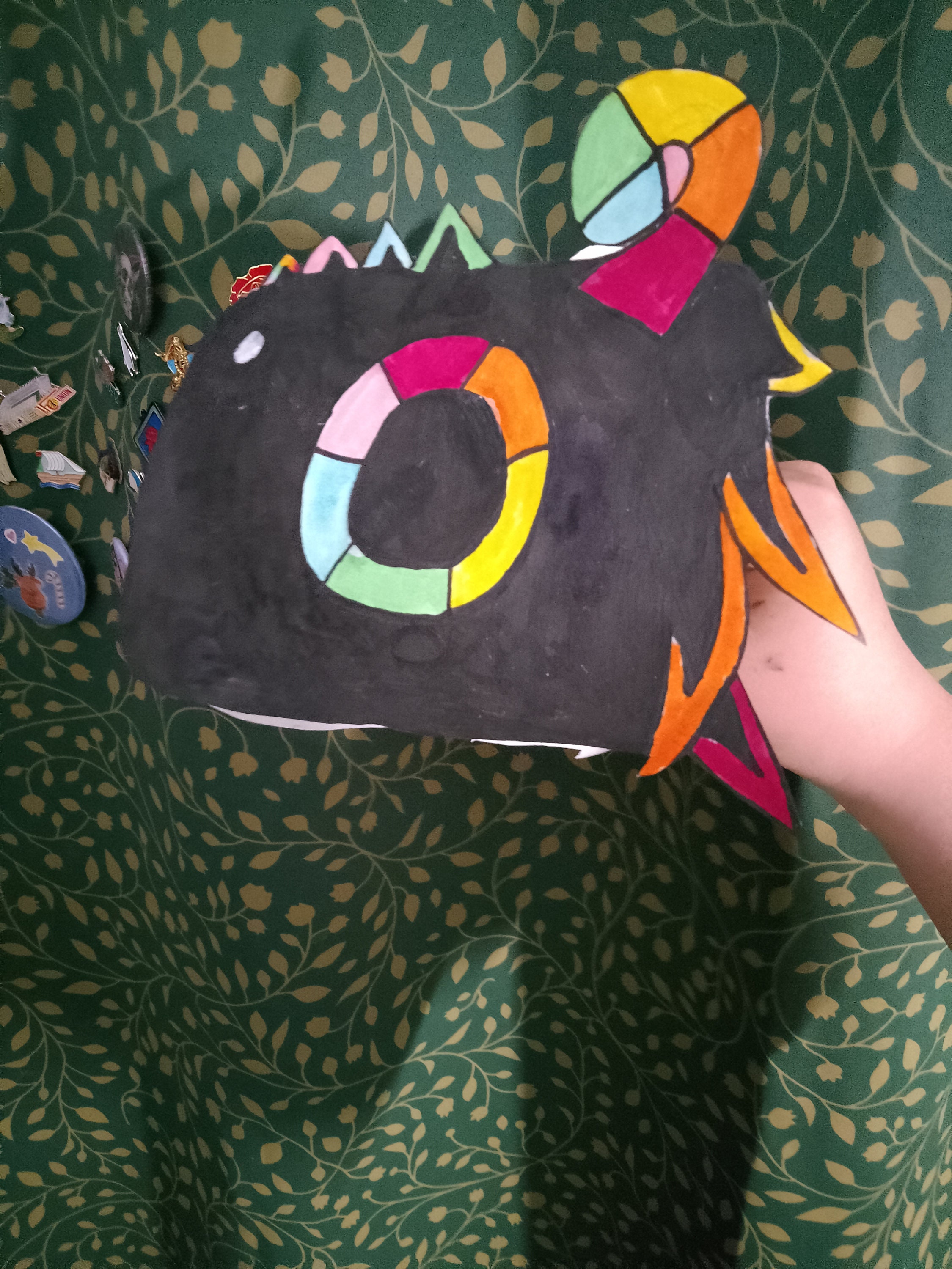 Black and White Rainbow Dragon Puppet - Etsy