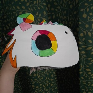Black and White Rainbow Dragon Puppet - Etsy