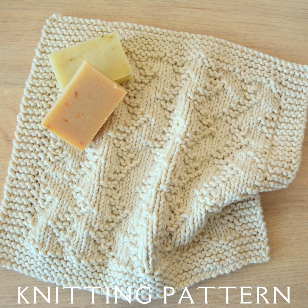 Wash Cloth Knitting Pattern Cotton Dishcloth Design 12 Instant PDF ...