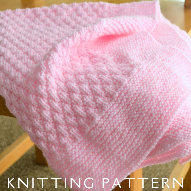 Baby Blanket Knitting Pattern D.K. Design 1 Instant PDF Download for You to Knit Yourself Easy ...