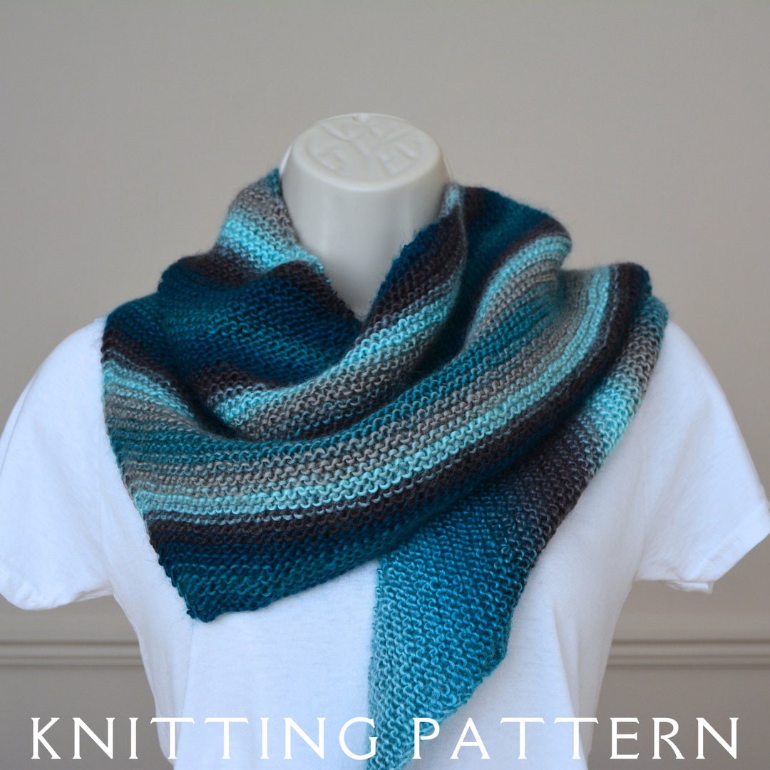 Asymmetrical Scarf Knitting Pattern the Snuggle Scarf Instant PDF ...