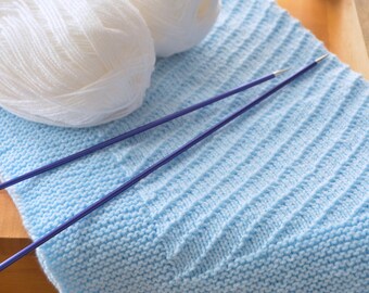 Easy Diagonal Knit Baby Blanket Knitting Pattern - Etsy