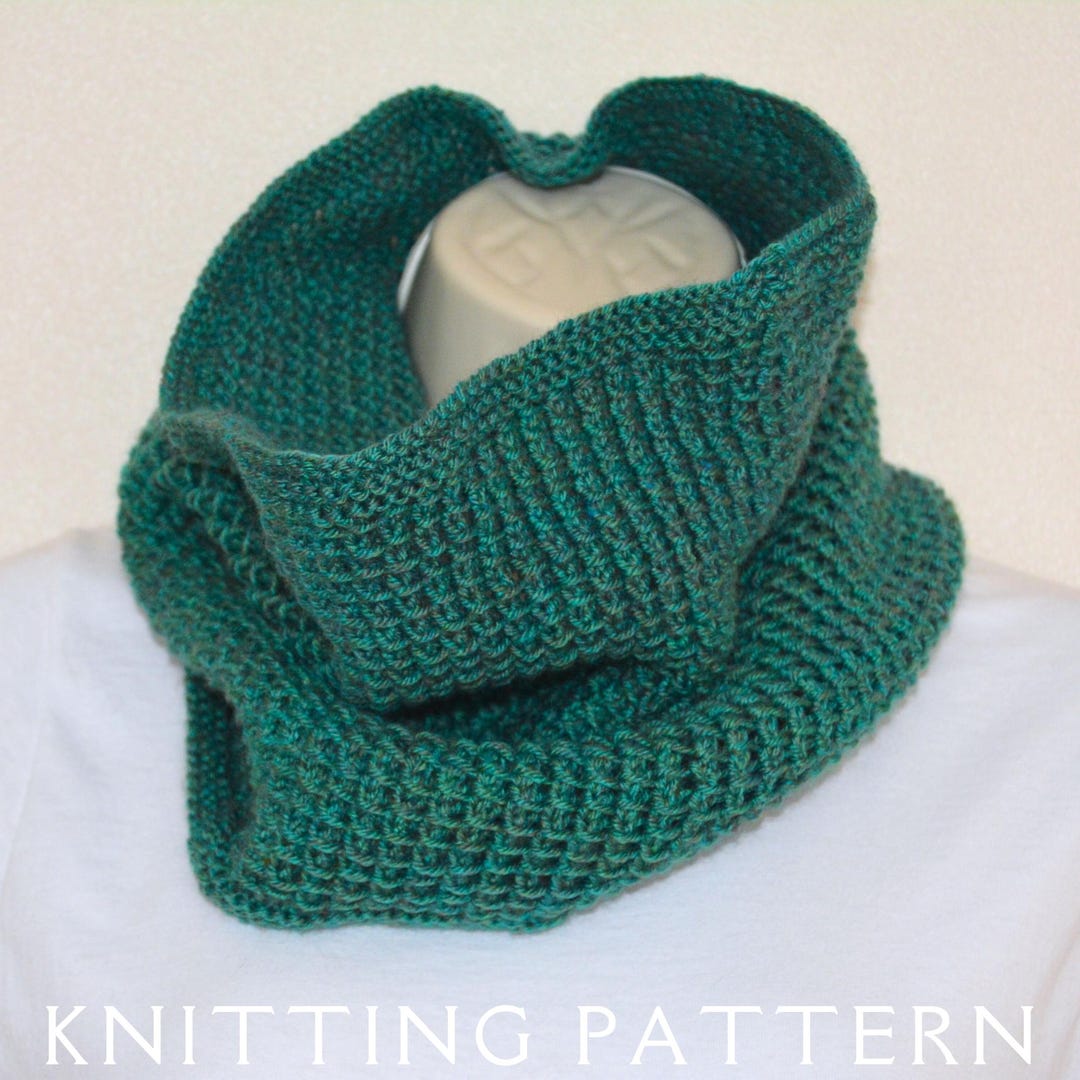 Cowl Knitting Pattern the Bamboo Cowl DK Neckwarmer Instant PDF ...