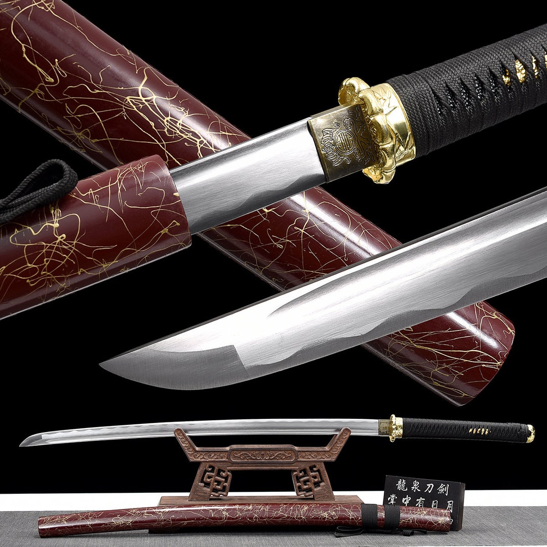 Red Sheath Katana,alloy Accessories Samurai Sword,carbon Steel Blade ...