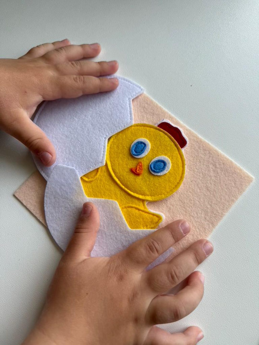 Felt Chick Hatching From Egg – Quiet Book Page, Toddler Activity ...
