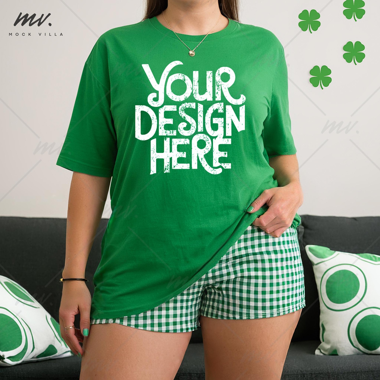 Gildan 5000 Irish Green Tshirt Mockup, St Patrick's Day Mockup, Trendy ...