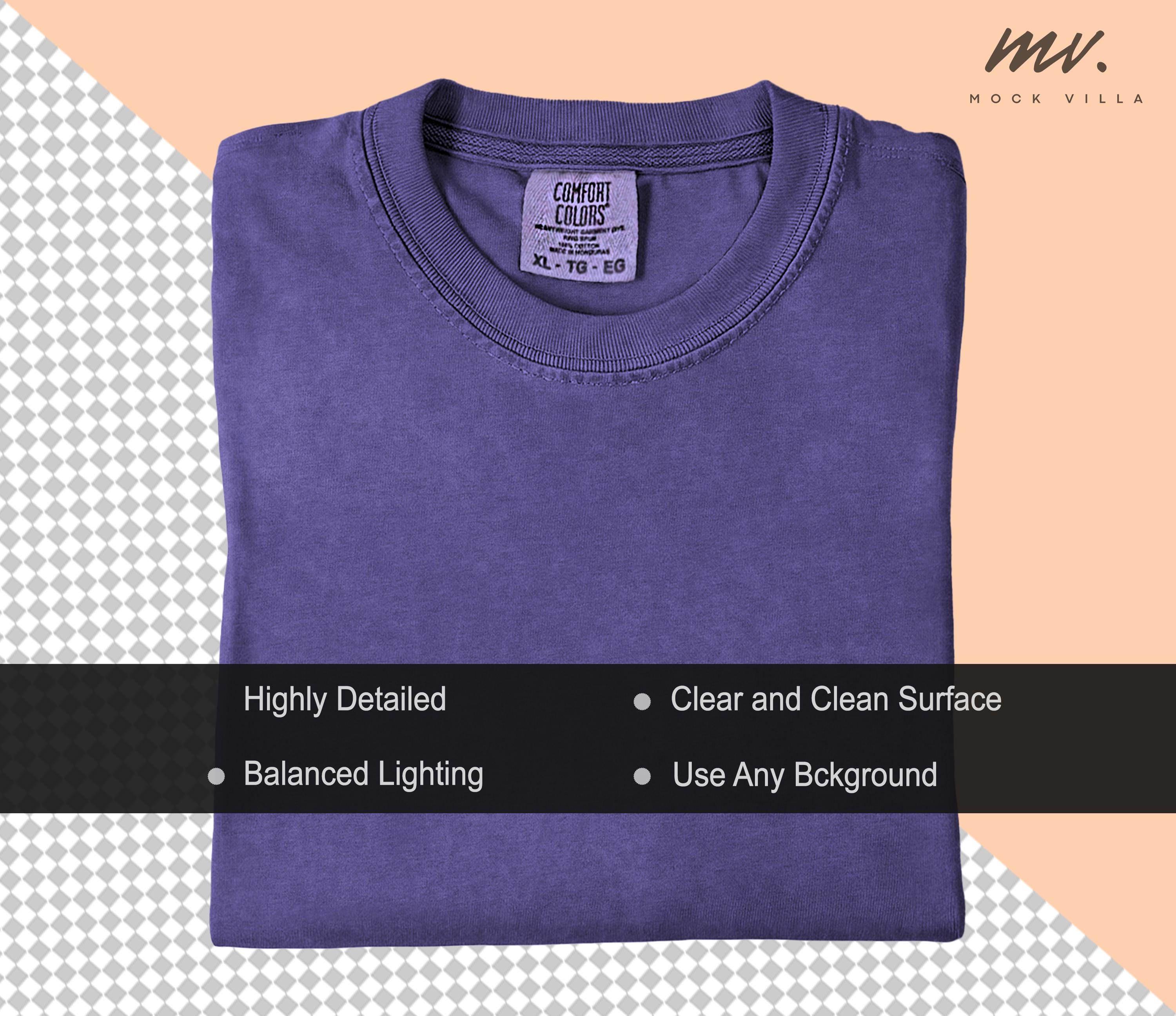 Comfort Colors C1717 PNG T-shirt Mockup Bundle, C1717 Transparent ...