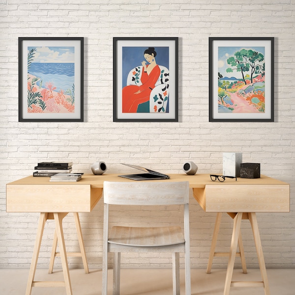 Three Panel Wall Art - Etsy