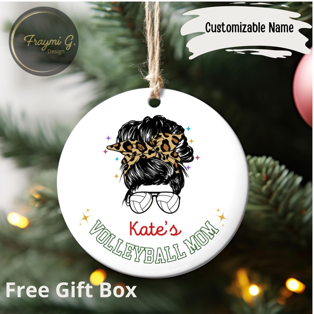 Personalized Volleyball Mom Christmas Ornament | Custom Volleyball Mom ...