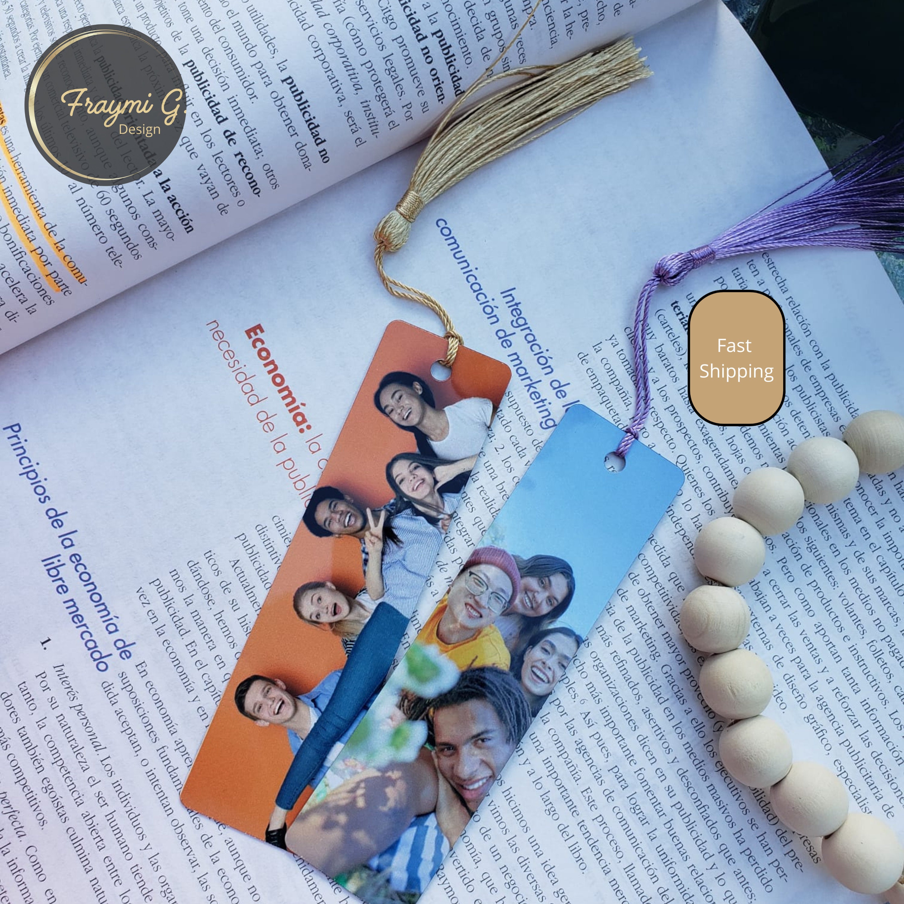 Personalized Photo Bookmarks With Tassel Custom Metal Bookmark W/ 1-3 ...