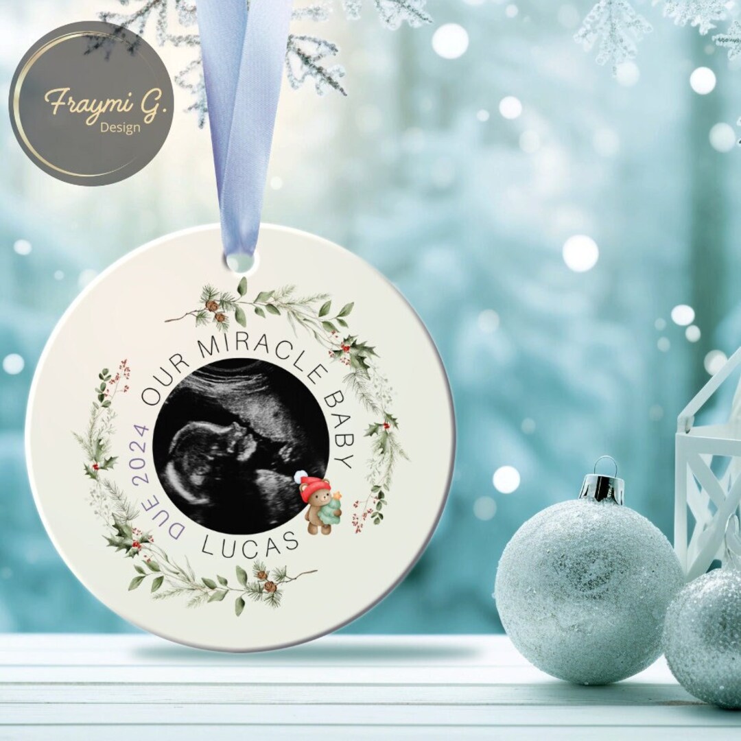 Personalized Baby Announcement Ornament Custom Baby Announcement ...