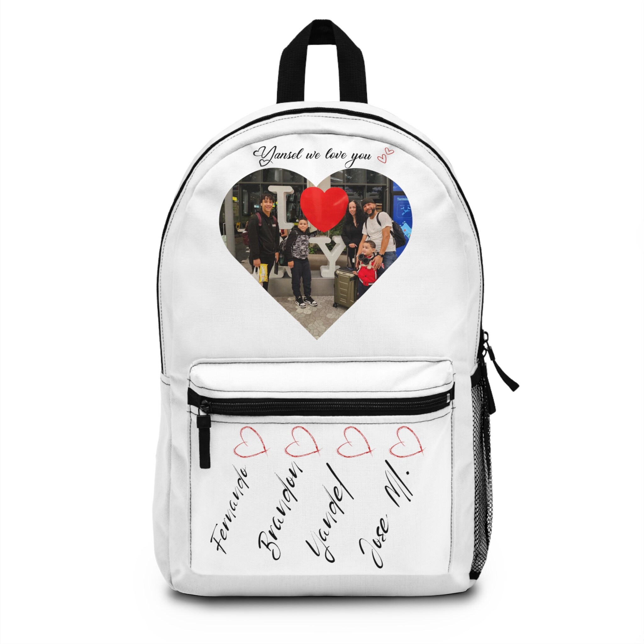 Personalized Backpack With Family Photo and Names, Valentine's Gift ...