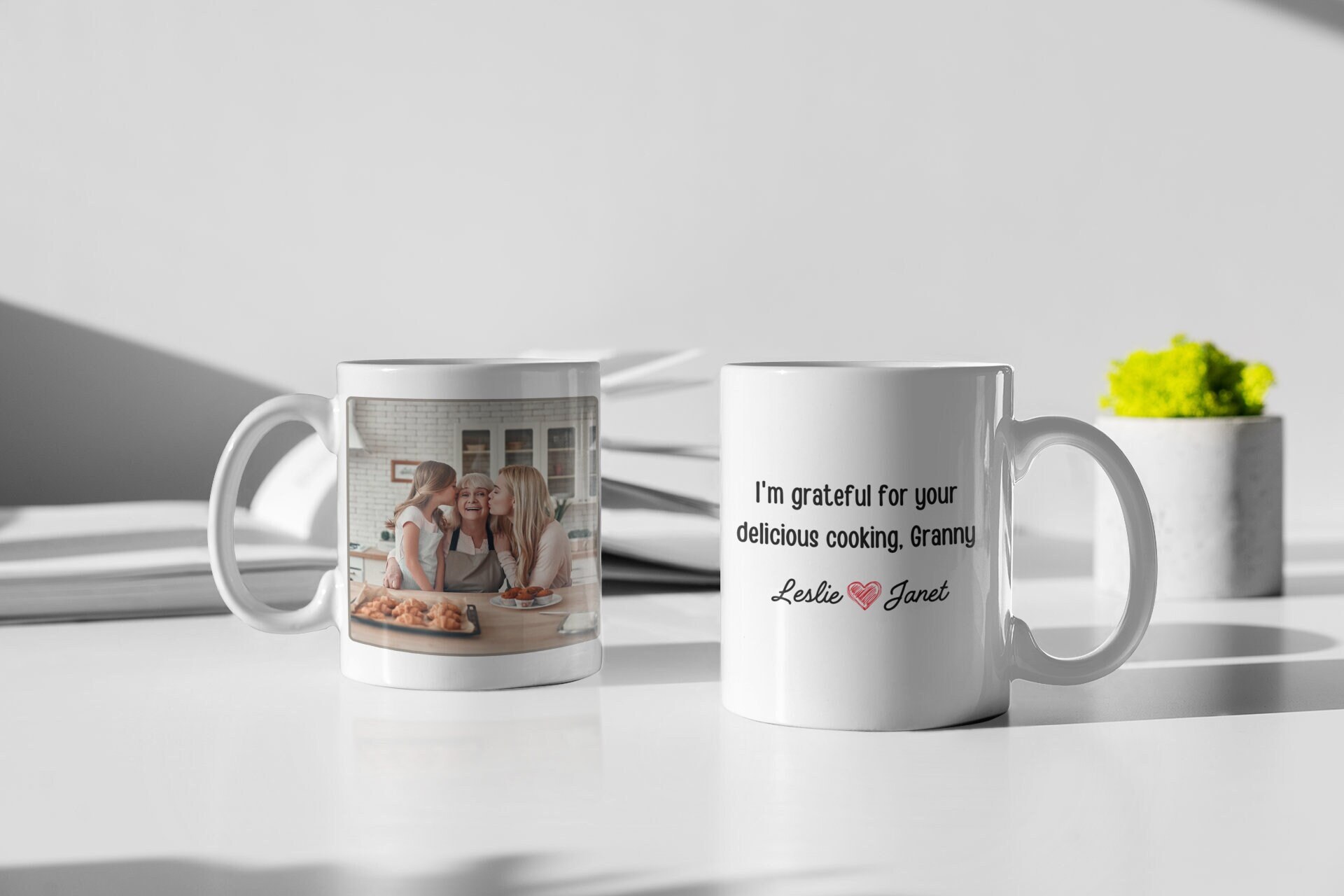 Custom Photo Coffee Mug With Text, Custom Picture Mug and Text, Gift ...