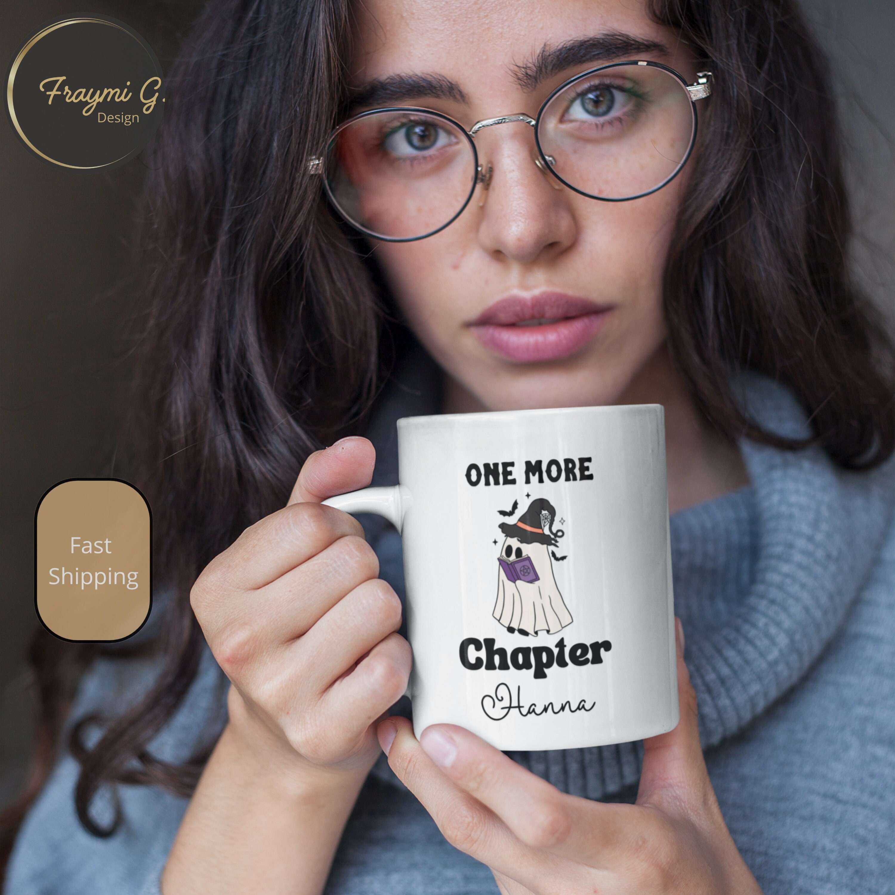 Personalized One More Chapter Ghost Coffee Mug Personalized Ghost ...