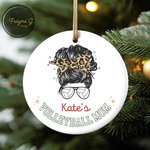 Personalized Volleyball Mom Christmas Ornament | Custom Volleyball Mom ...