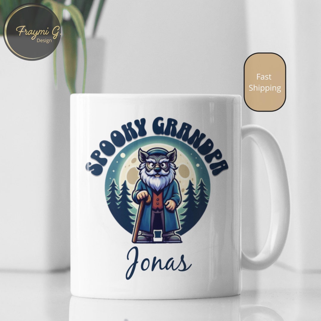 Personalized Spooky Grandpa Werewolf Mug With Name Custom Funny Spooky ...