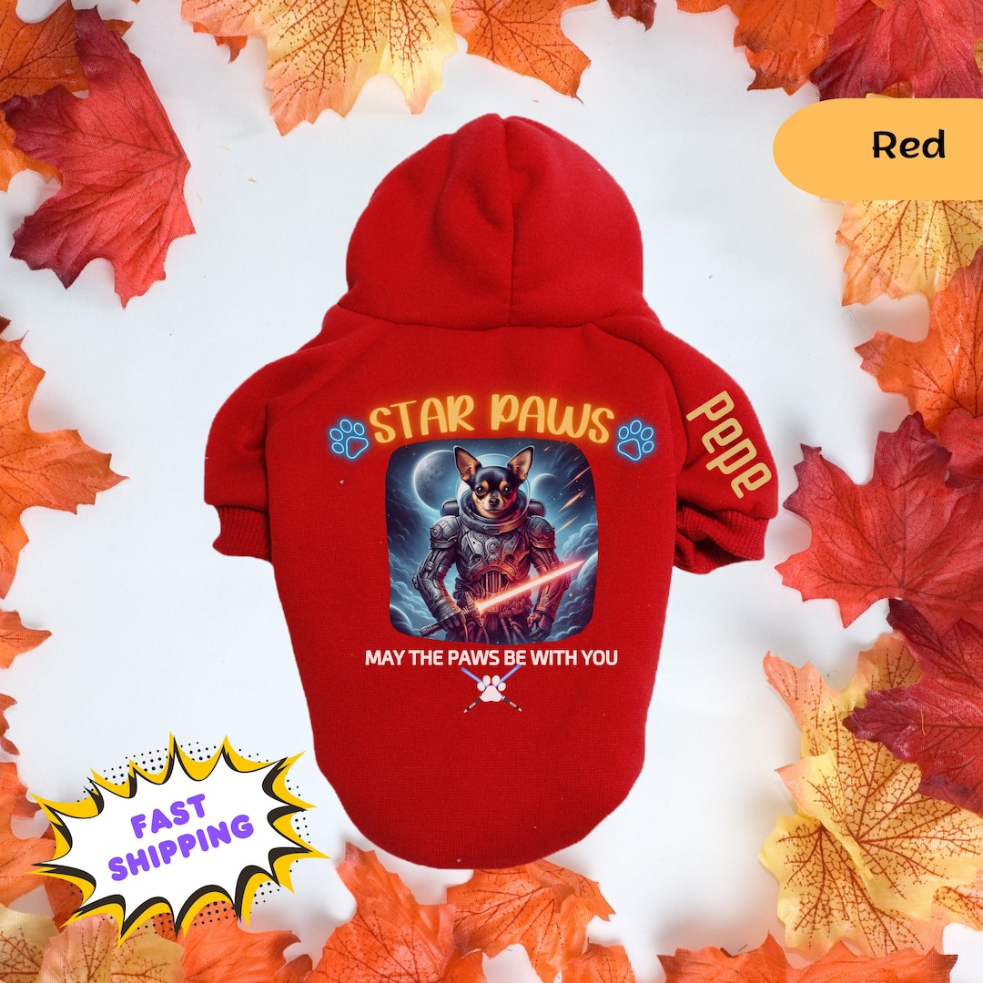 Personalized Pet Hoodie 'star Paws: May the Paws Be With You' With ...
