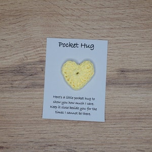 Pocket Hug Heart Handmade Heart Shaped Crochet Pocket Hug Unique Gift ...