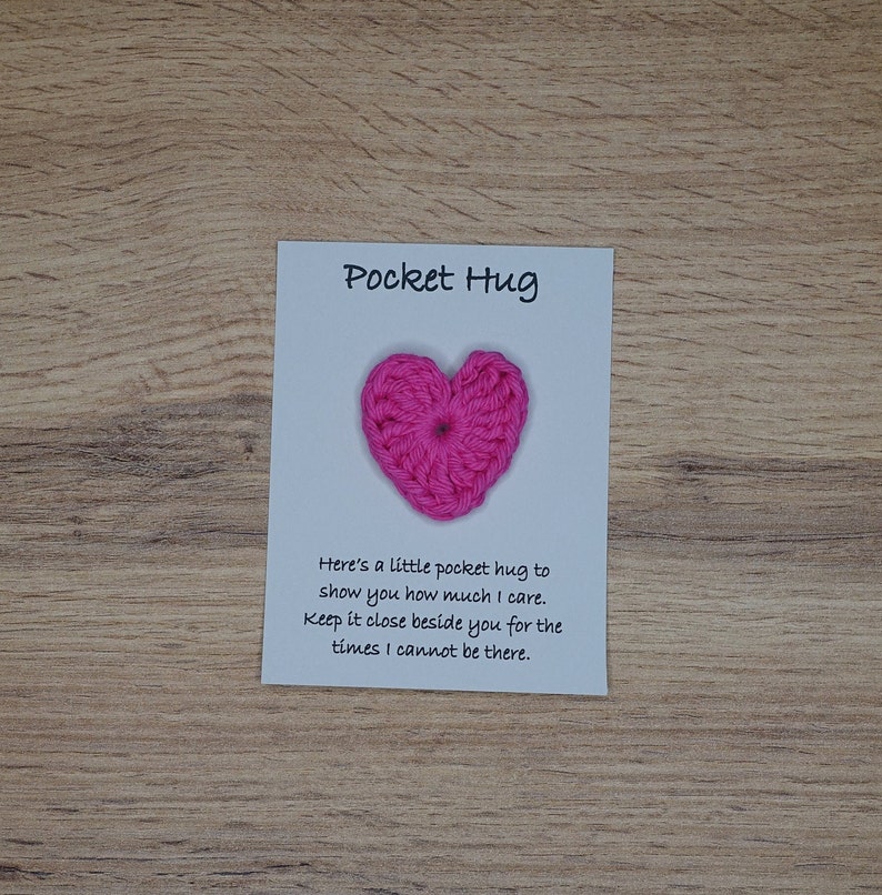 Pocket Hug Heart Handmade Heart Shaped Crochet Pocket Hug Unique Gift ...