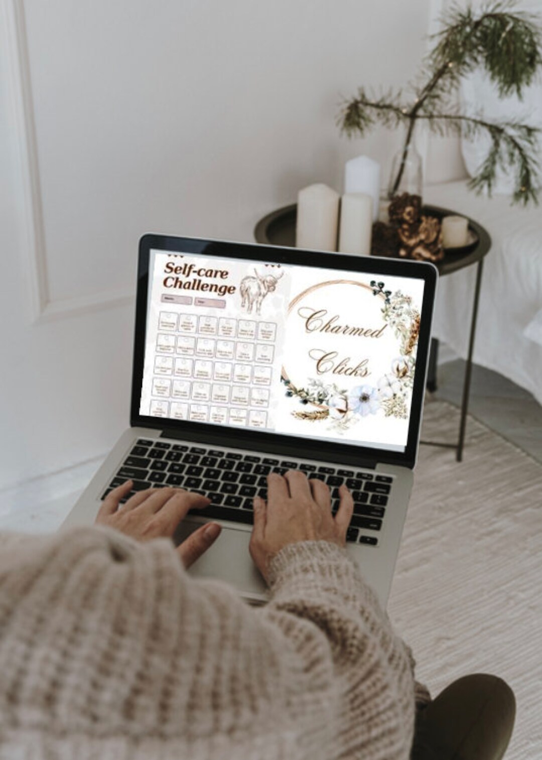 Highland Cow Digital Planner Self-care Challenge, Goodnotes Planner ...