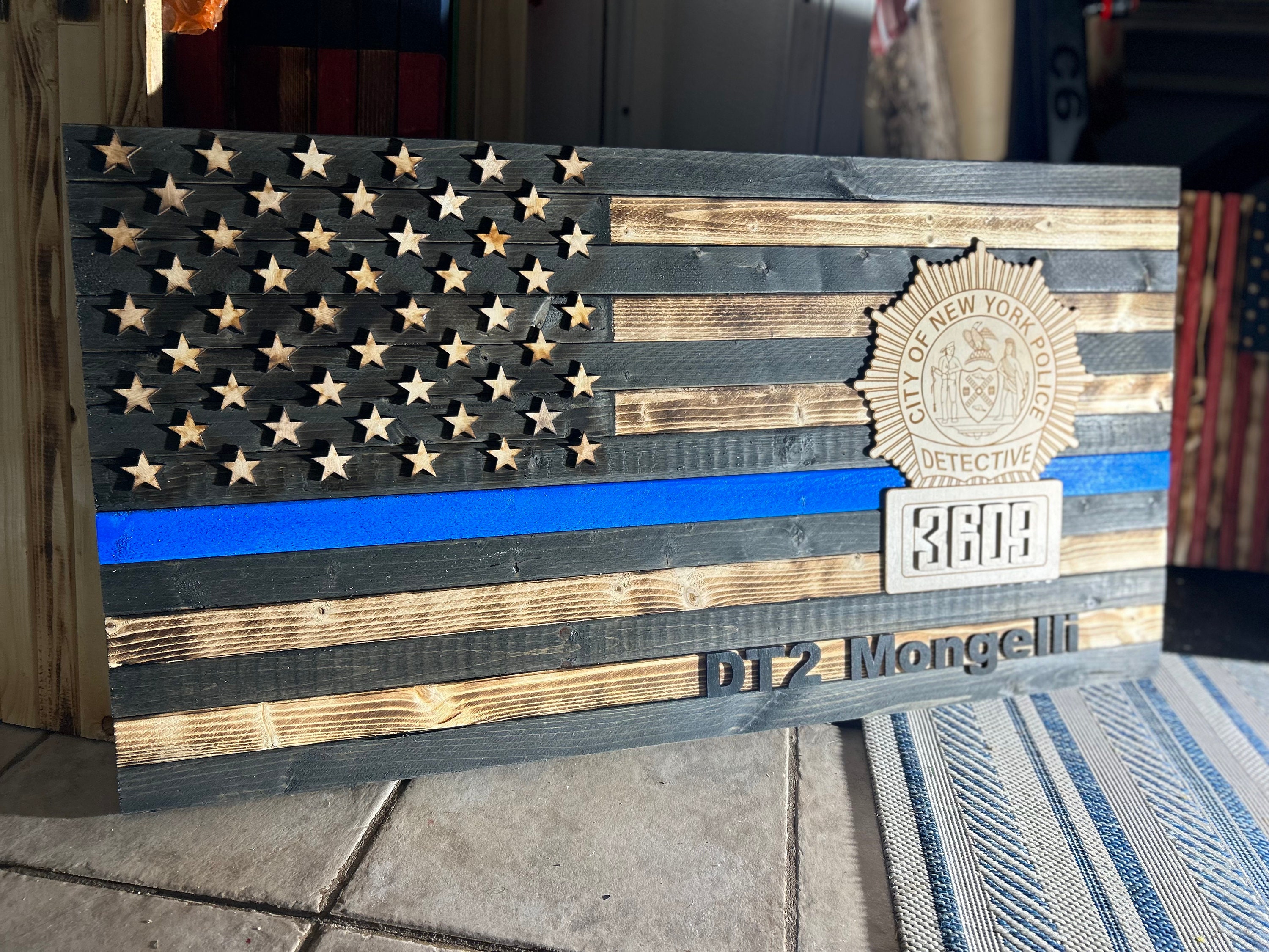 Custom Thin Blue Flag - Etsy