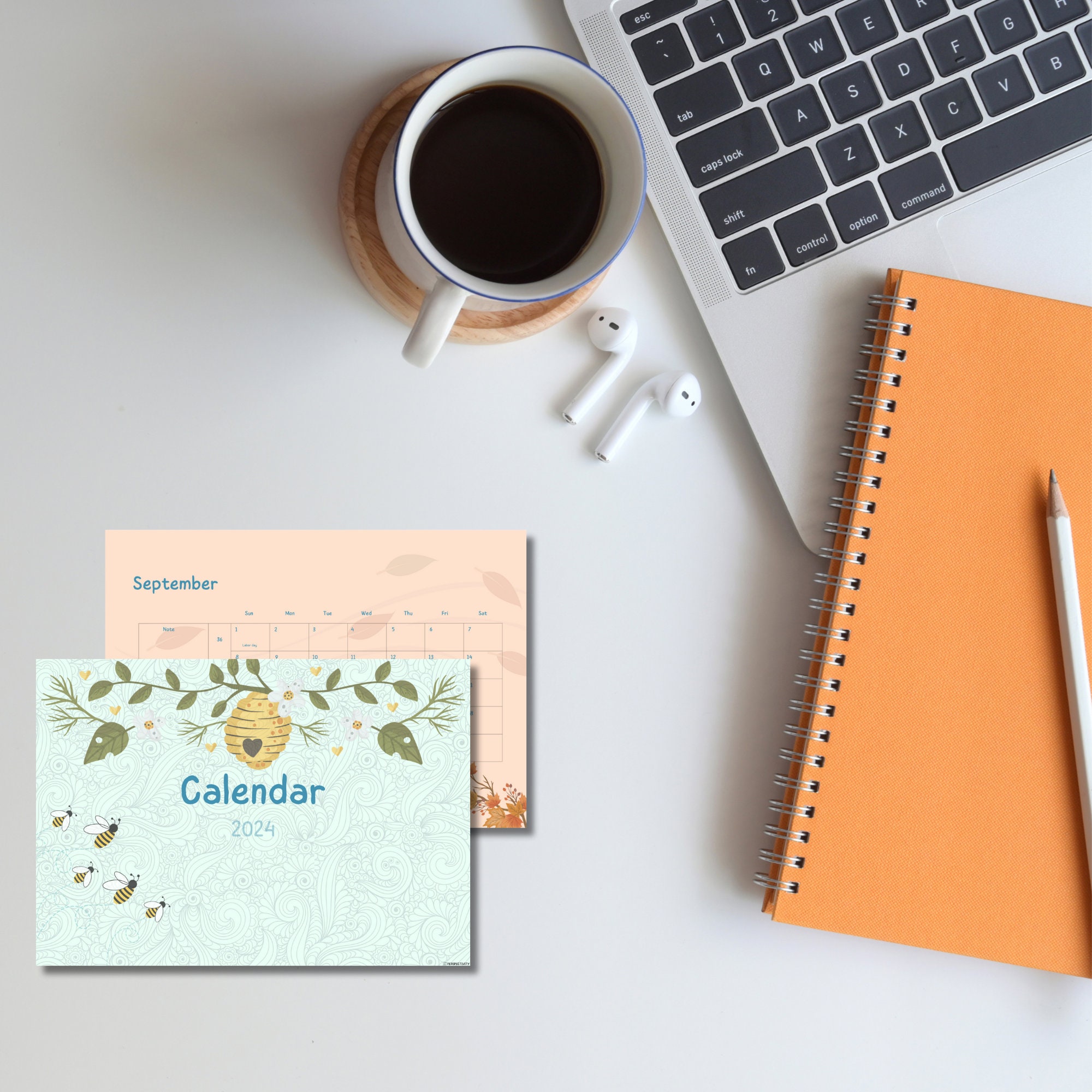 2024 Custom Calendar Printable Landscape Horizontal US - Etsy