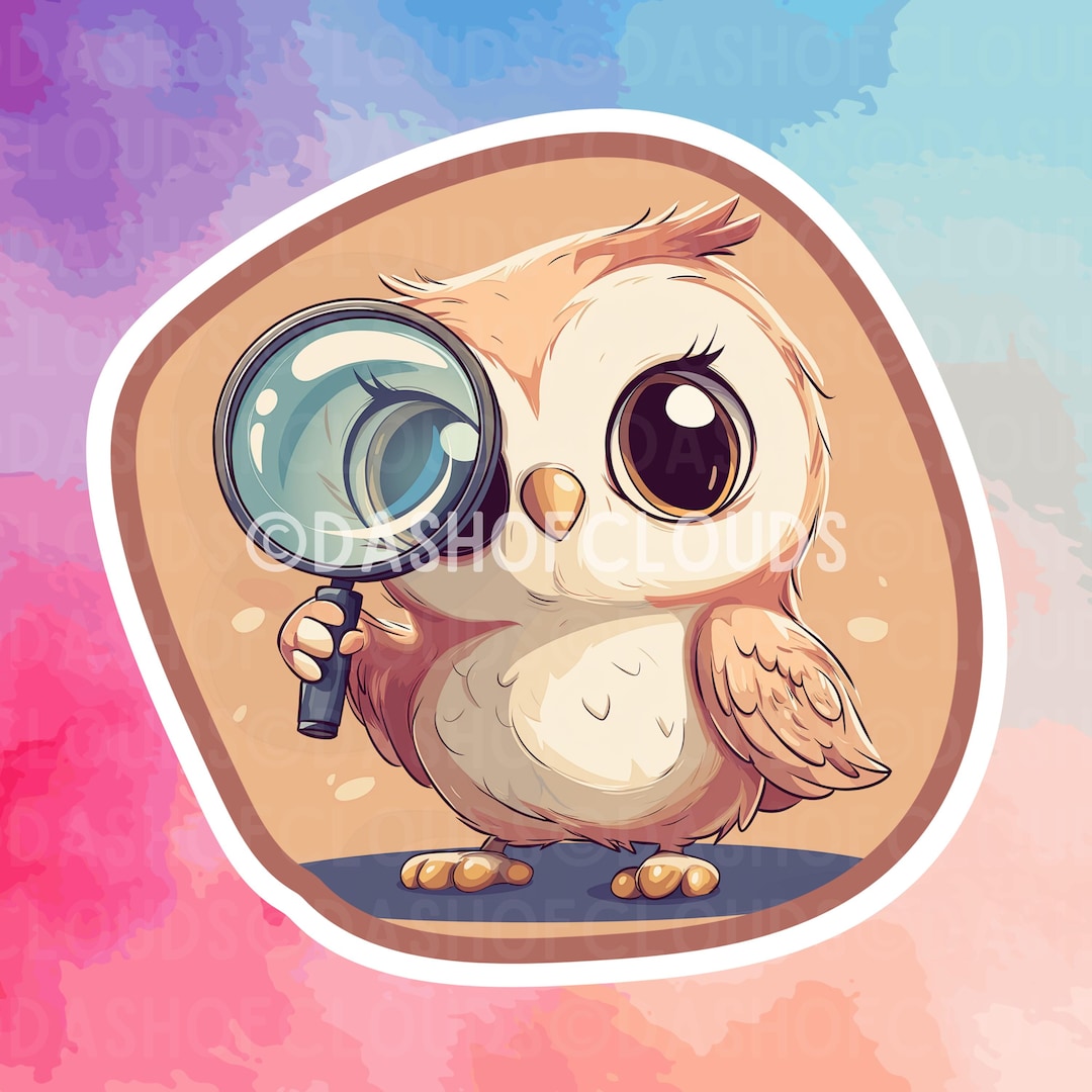 Owl Detective Vinyl Decal Sticker - Cute, High Quality, Water/uv ...