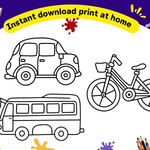 Printable Coloring Transportation, 15 Land Air Water,coloring for Kids ...