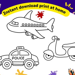 Printable Coloring Transportation, 15 Land Air Water,coloring for Kids ...