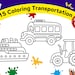 Printable Coloring Transportation, 15 Land Air Water,coloring for Kids ...