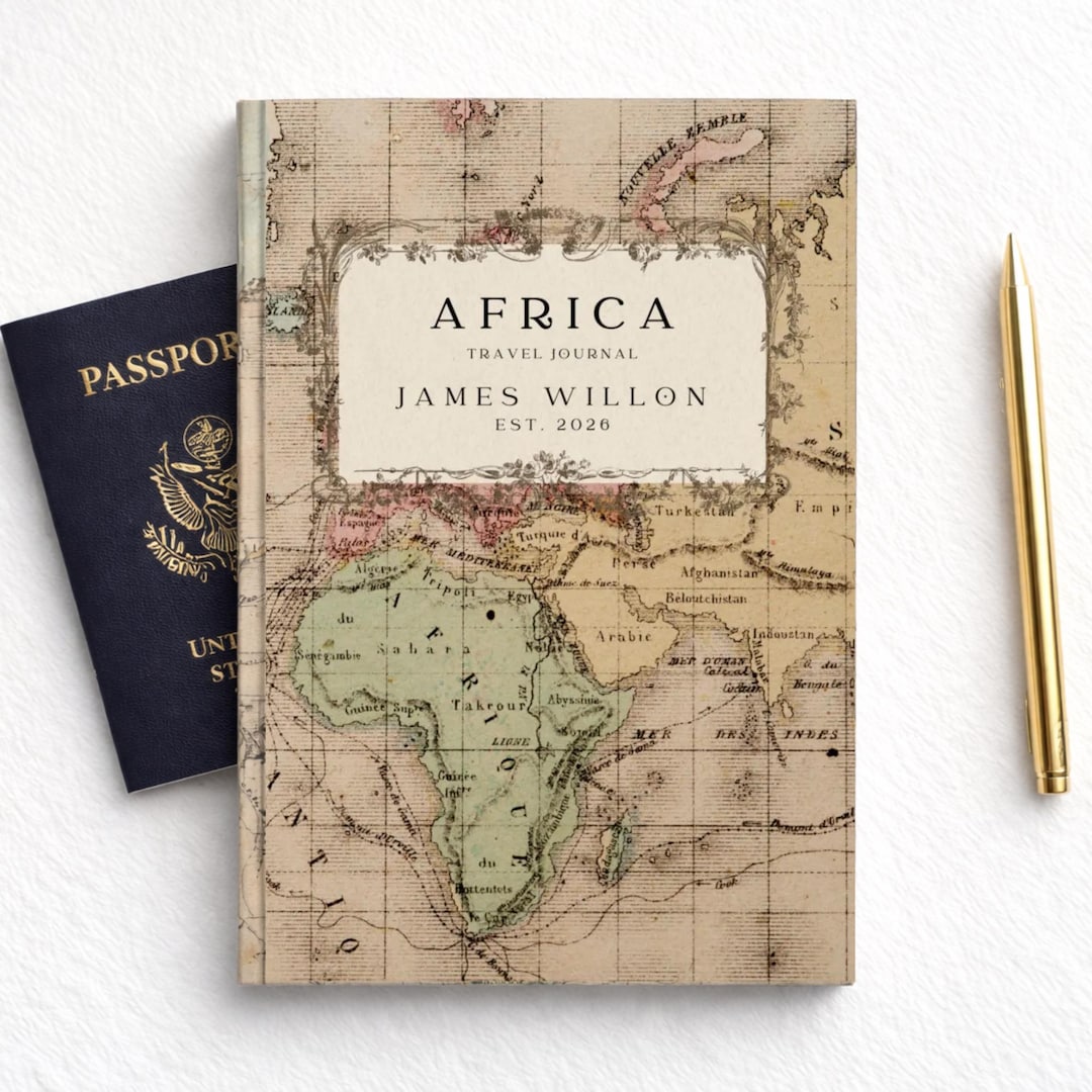 Safari Travel Journal – Personalized Africa Adventure Diary With Maps ...