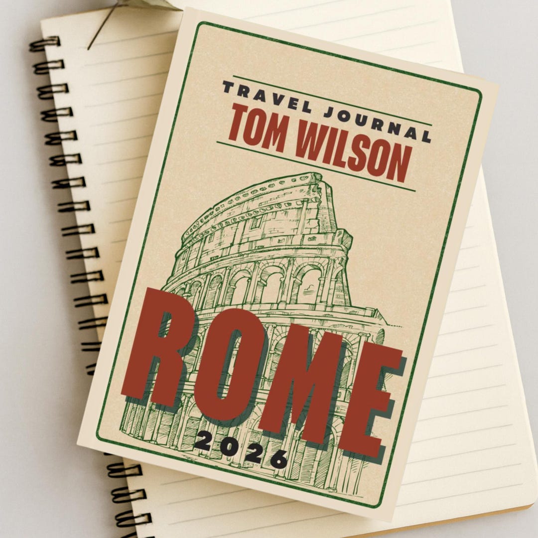 Rome Travel Journal 2026 | Personalized Italy Trip Notebook Gift | A5 ...