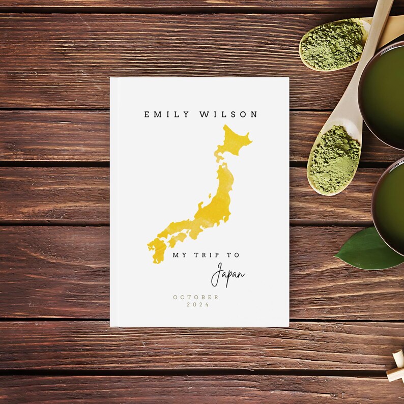 Personalised Japan Travel Journal for Her Him, Hardcover Book Travel ...