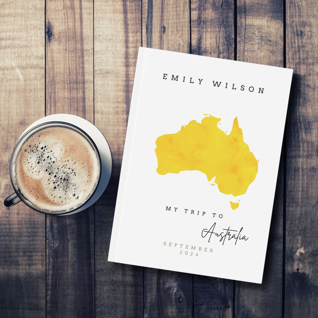 Personalised Australia Travel Journal for Her, Hardcover Book Travel ...