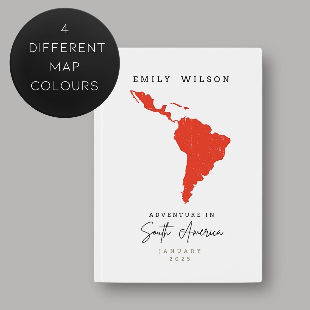 South America Travel Journal, A5 Hardcover Gift for Travel Lovers ...
