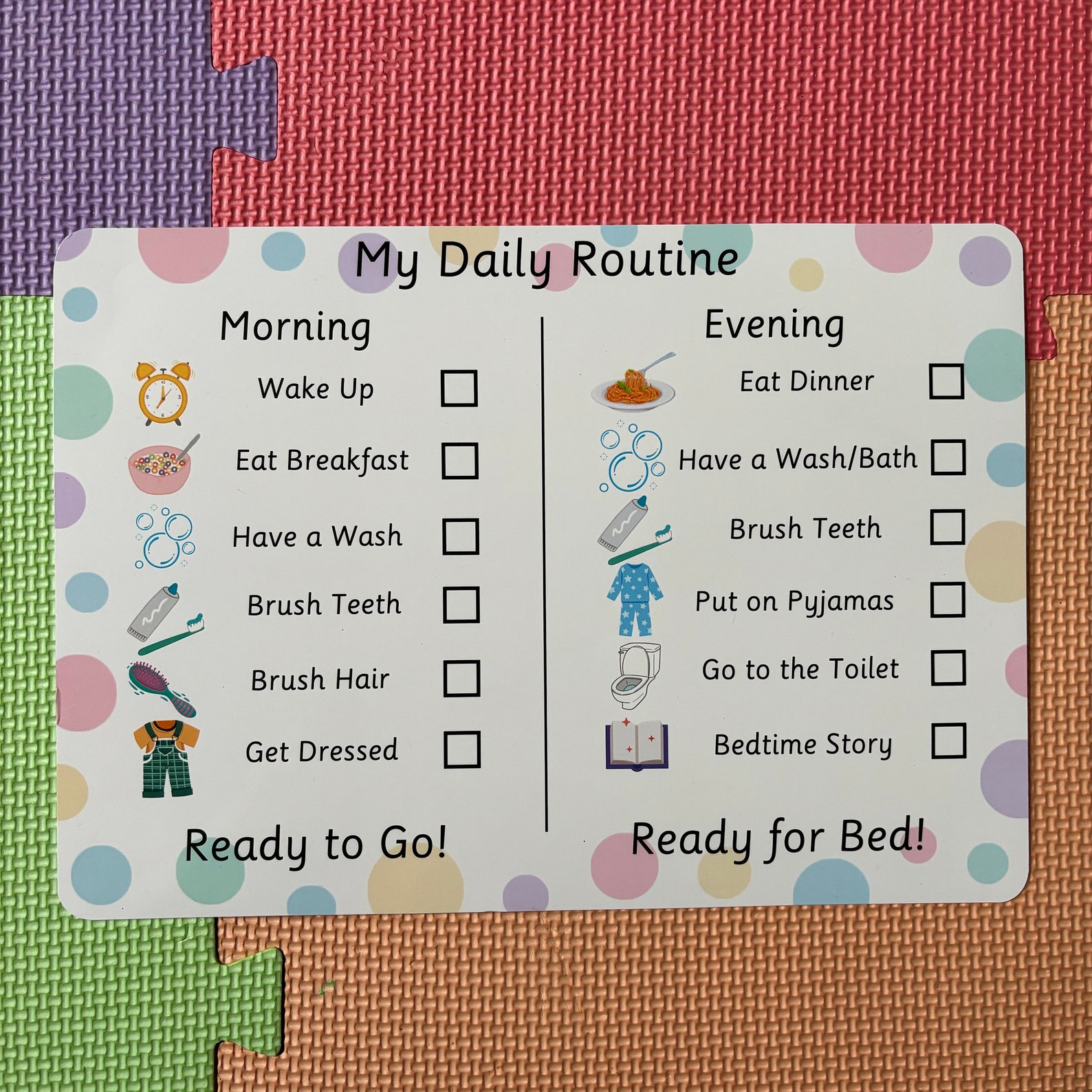 Daily Routine Chart (children’s Life Skill Resource) & Dry Wipe Pen ...