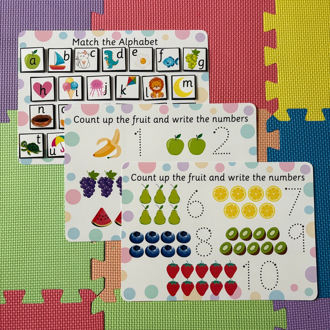 Alphabet & Numbers Activity Pack childrens Learning Resource - Etsy