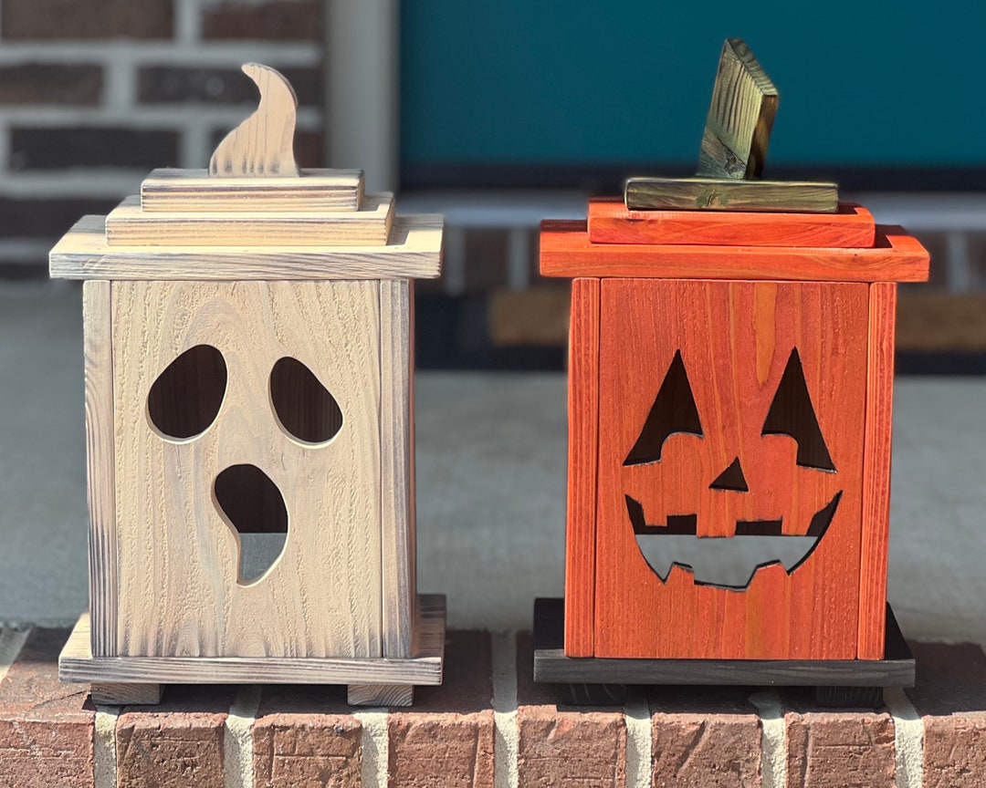 Wood Pumpkin Lantern - Etsy