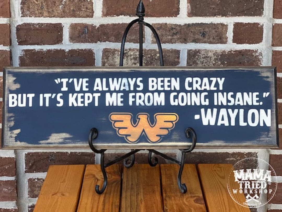 Waylon Jennings Wood Sign - Etsy