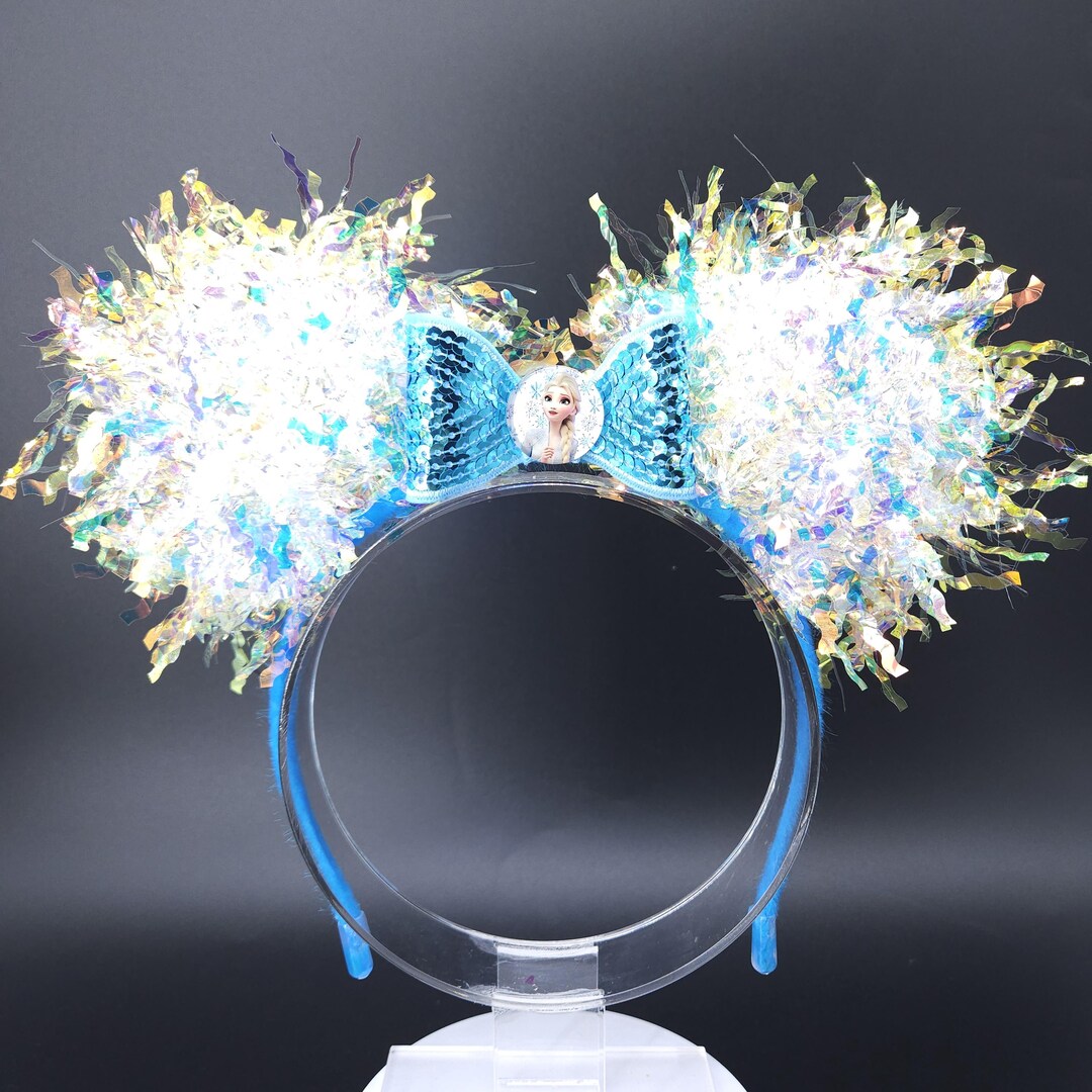 Elsa Mickey Ears, Light up Frozen Queen Disneybound Elsa Ears, Blue ...