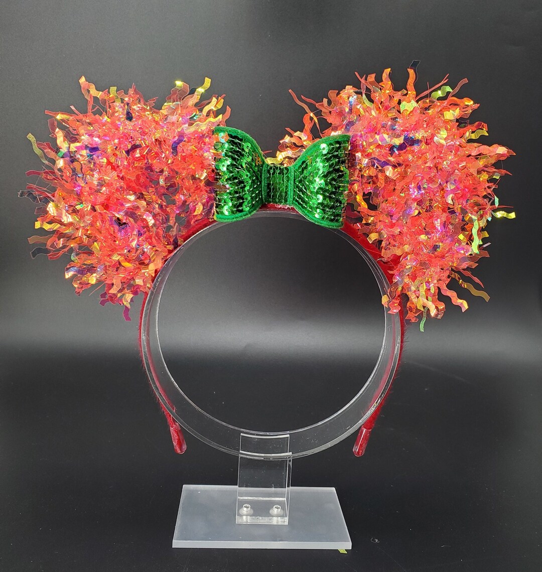 Brave Merida Inspired Mickey Ears, Disneybound, Iridescent Orange Pink ...