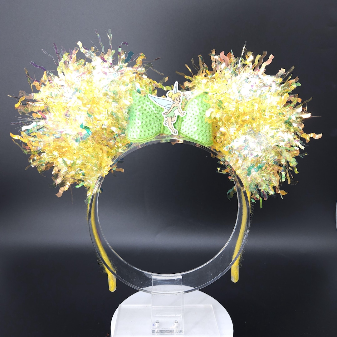 Tinker Bell Light up Mickey Ears: Yellow Iridescent Disneybound Park ...