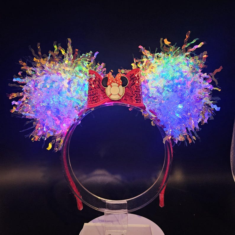Cruise Mickey Ears: Light up Life Ring Iridescent Minnie Mouse Headband ...