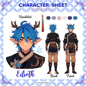 Reference Sheet for Your Avatar | Character Sheet | Character Reference ...