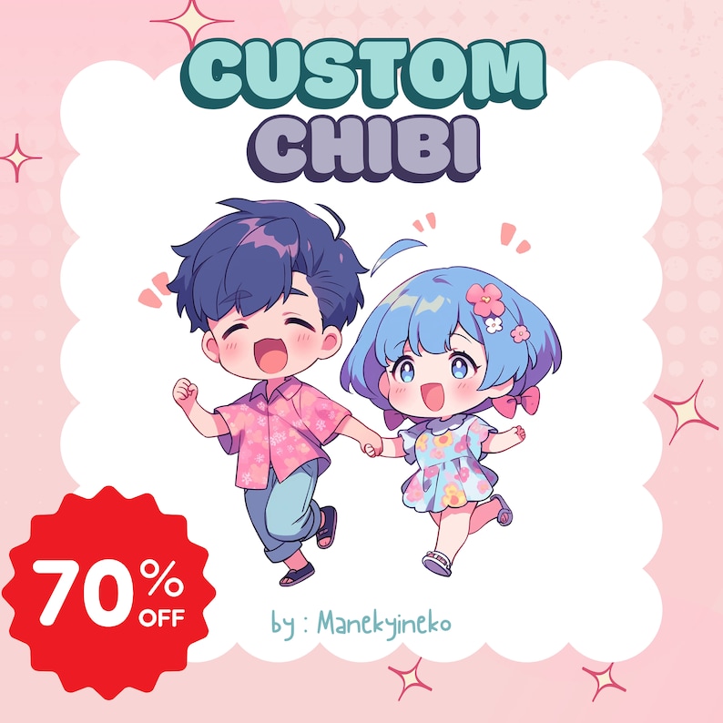 CUSTOM CHIBI COUPLE, Cartoon, Fanart, Original Character Anime Pngtuber ...